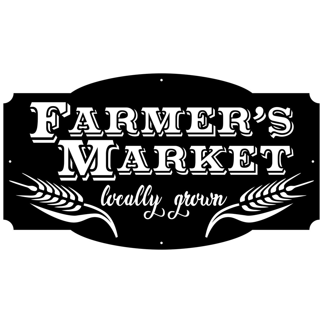 Farmers Market Metal Wall Art, Farmers Market Sign, Laser Cut Farmhouse ...