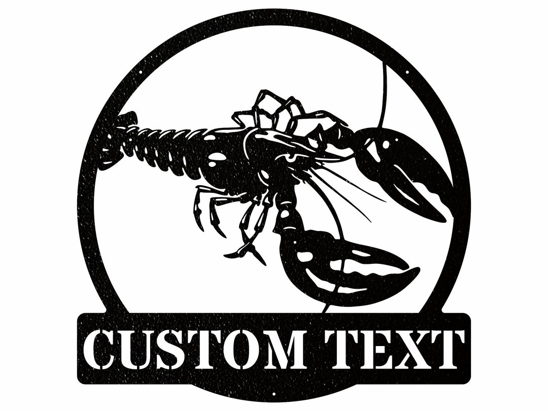 Lobster Wall Art Custom Metal Sign, Personalized Lobster Metal Wall Art ...