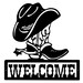 Welcome Western Metal Wall Art, Western Modern Welcome Sign, Front Door ...
