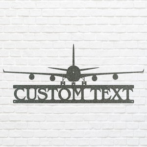 Laser Cut Metal Sign, Personalized Airplane Wall Decor, Airplane Sign ...