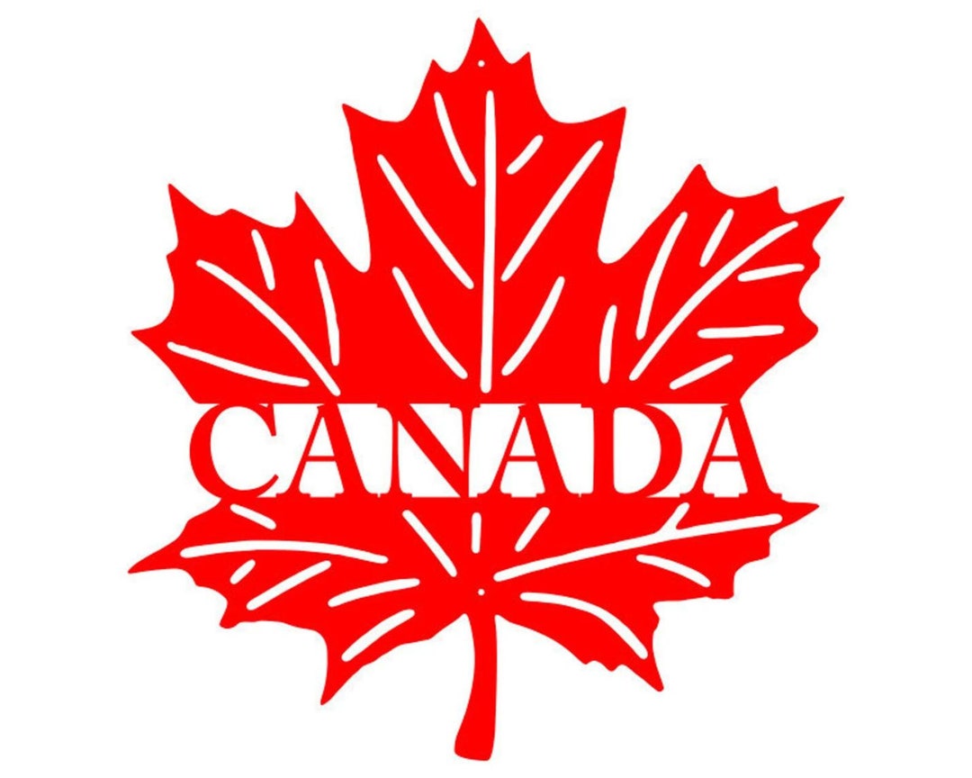 Maple Leaf Canada Sign Wall Art, Metal Leaf Wall Art Home Decor, Nature ...