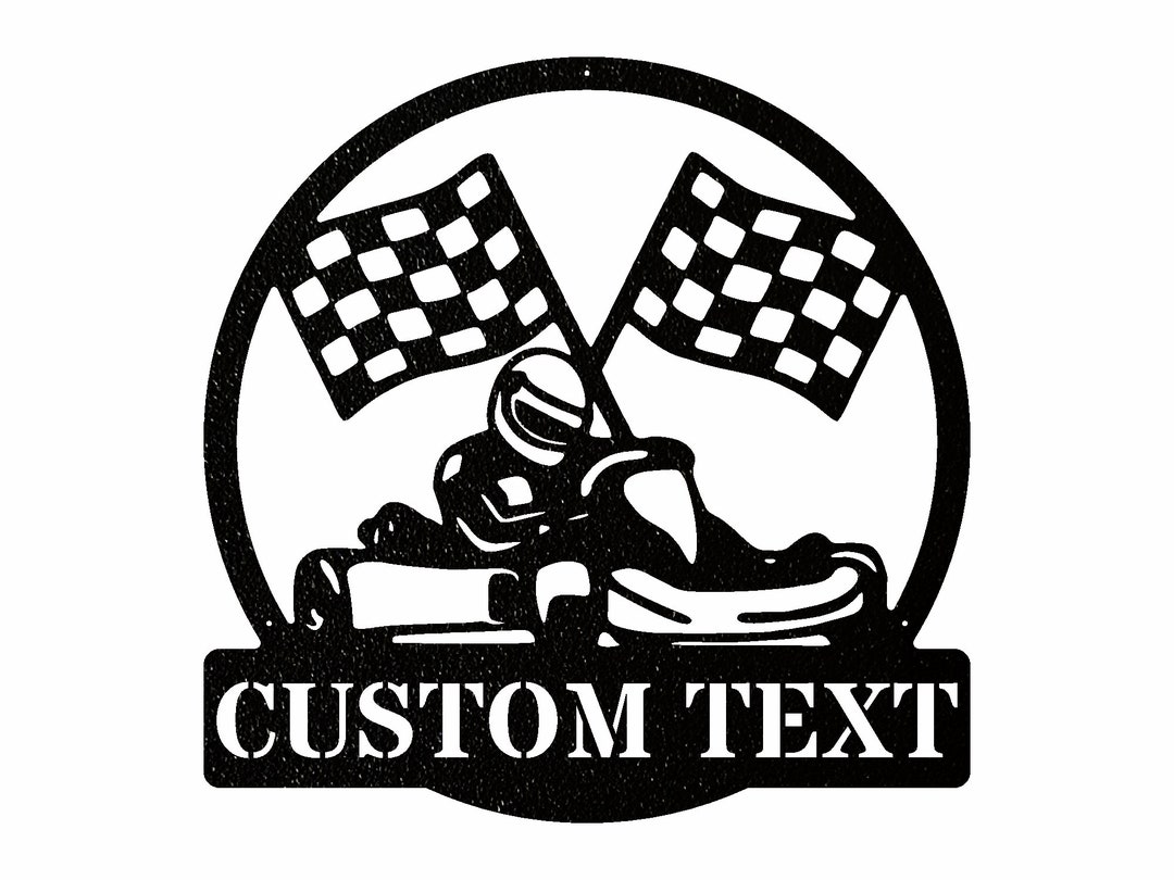Custom Kart Racing Metal Sign, Custom Go Kart Racing Sign, Personalized ...