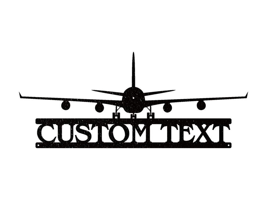 Laser Cut Metal Sign, Personalized Airplane Wall Decor, Airplane Sign ...