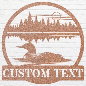 Personalized Loon Metal Sign, Custom Lake House Metal Sign, Outdoor ...