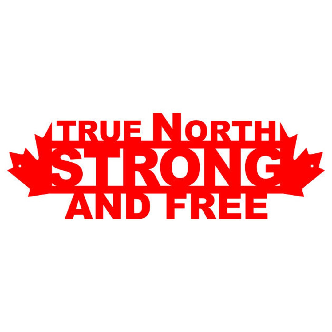 True North Strong and Free Metal Word Art, Laser Cut Metal Letters ...