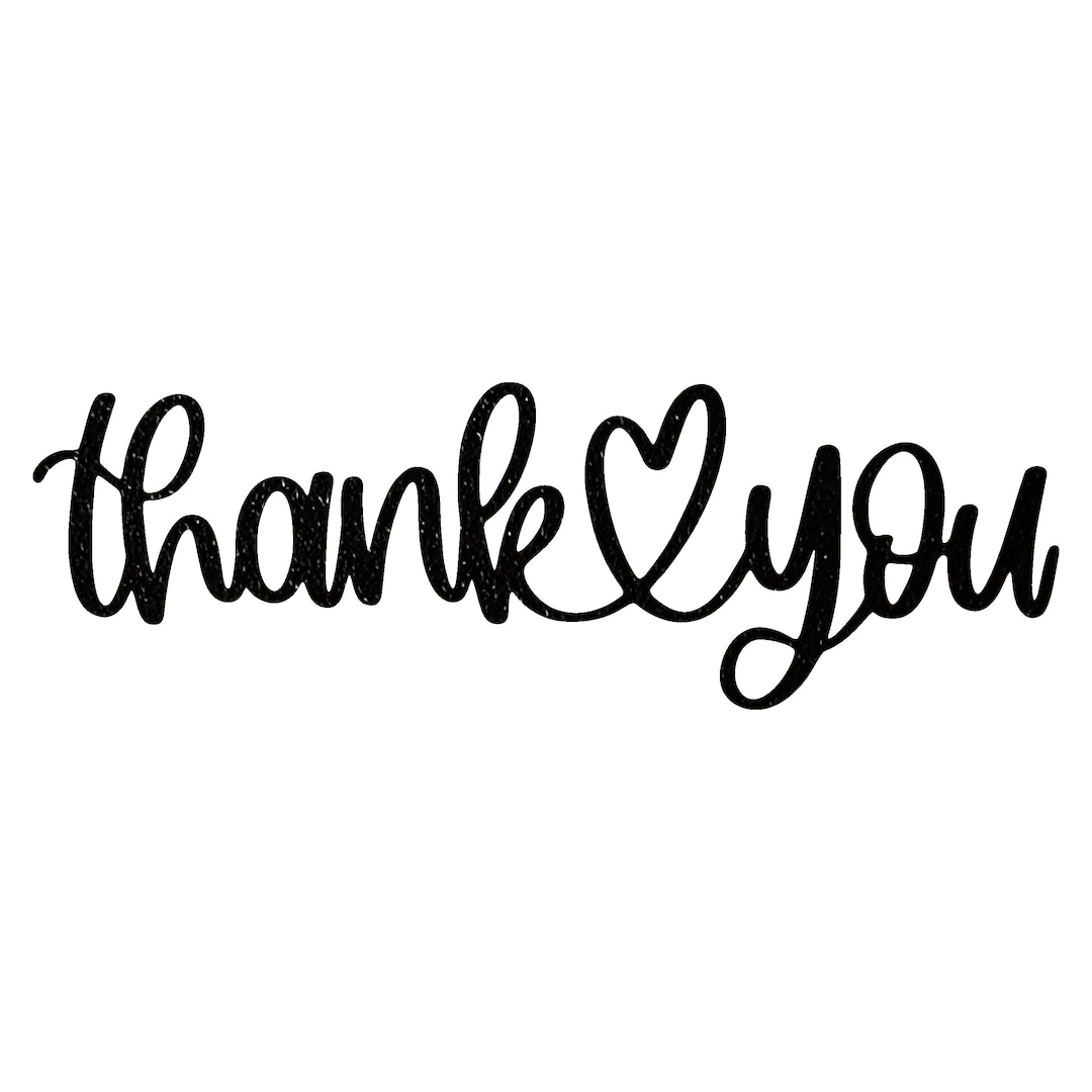 Thank You Metal Wall Art, Thank You Heart Metal Sign, Laser Cut Metal ...