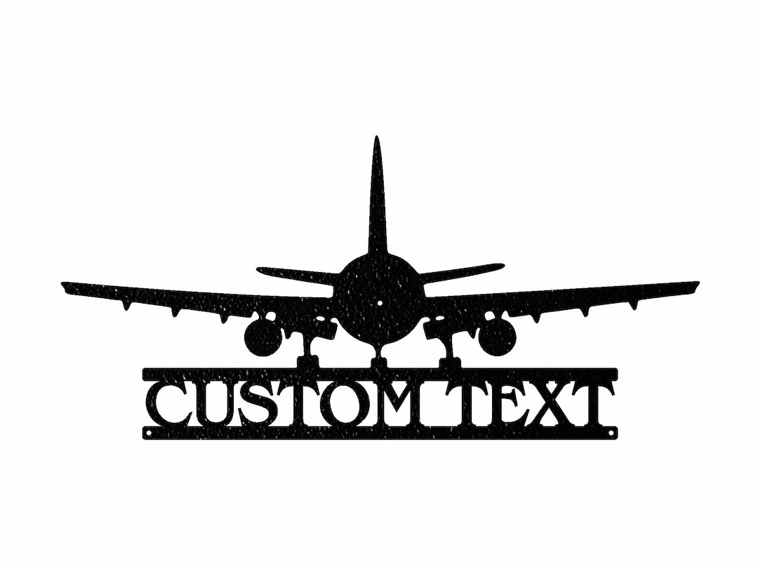 Airplane Metal Art, Metal Monogram Sign, Airplane Wall Decor, Custom ...