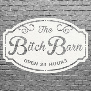 Metal Barn Sign, the Bitch Barn Wall Art, Metal Monogram Sign, Laser ...