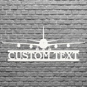 Laser Cut Metal Sign, Personalized Airplane Wall Decor, Airplane Sign ...