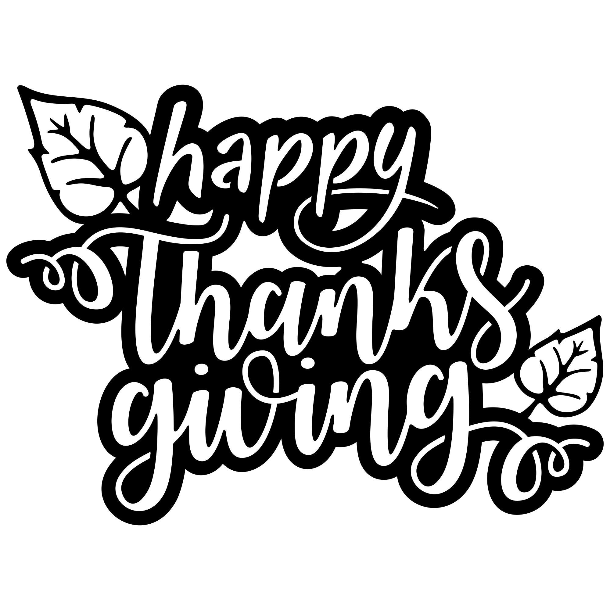 Happy Thanksgiving Metal Wall Art, Fall Thanksgiving Art, Laser Cut ...