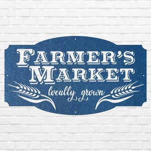 Farmers Market Metal Wall Art, Farmers Market Sign, Laser Cut Farmhouse ...