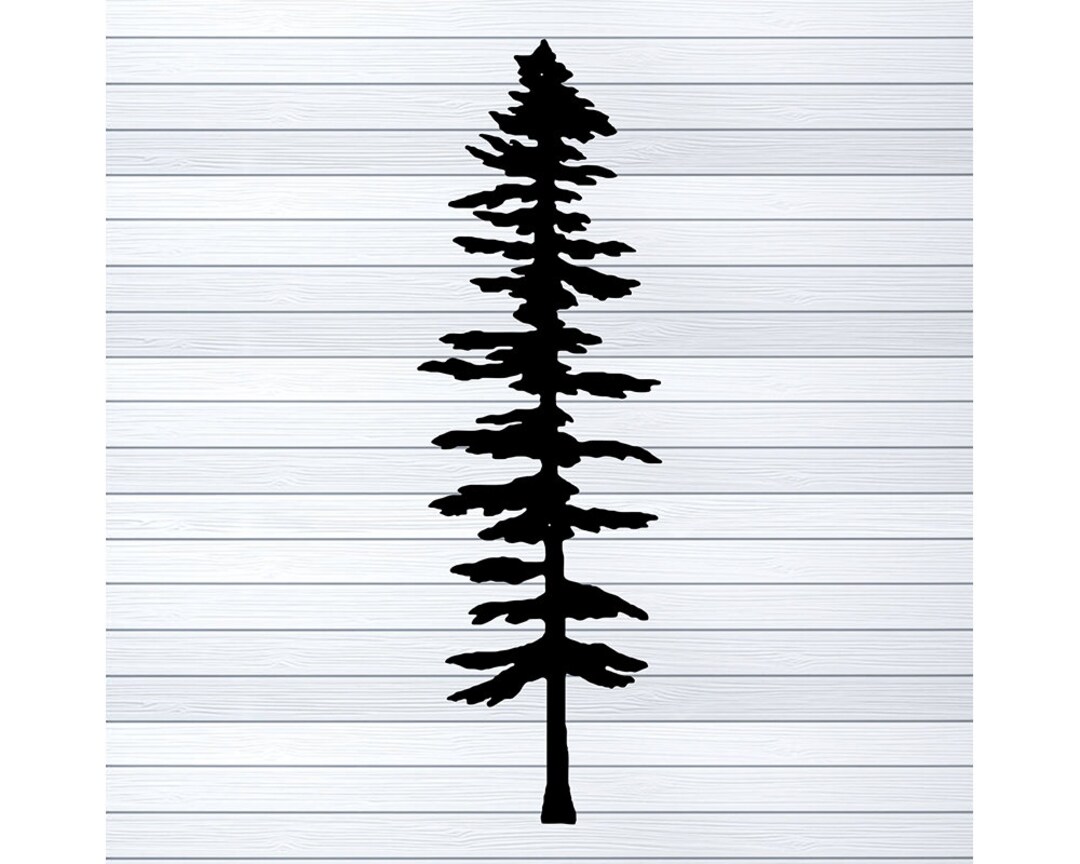 Sitka Tree Metal Wall Art, Laser Cut Nature Wall Art, Black Metal Tree ...