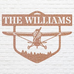 Custom Airplane Metal Sign | Personalized Sign Airplane Wall Art ...