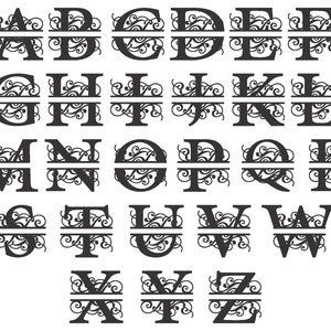 Split Monogram Sign | Custom Metal Wall Art | Metal Name Sign for Wall ...