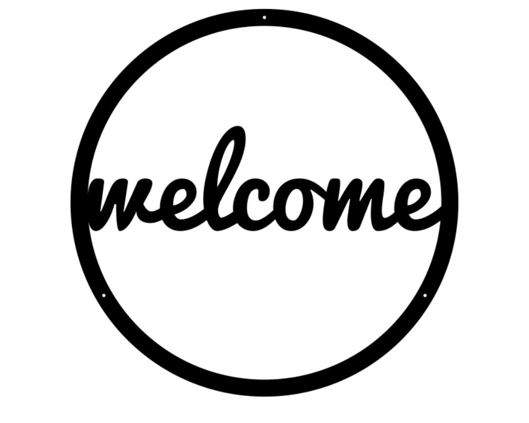 Welcome Sign Metal Wall Art, Metal Word Art, Welcome Home Sign ...