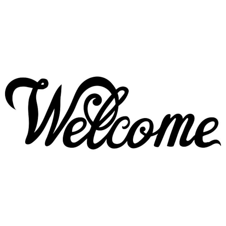 Welcome Metal Wall Art, Laser Cut Metal Welcome Sign, Outdoor Welcome ...
