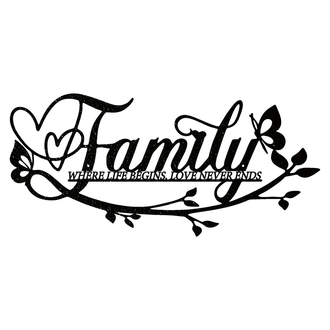 Metal Family Art, Metal Family Wall Art Décor, Custom Metal Sign ...