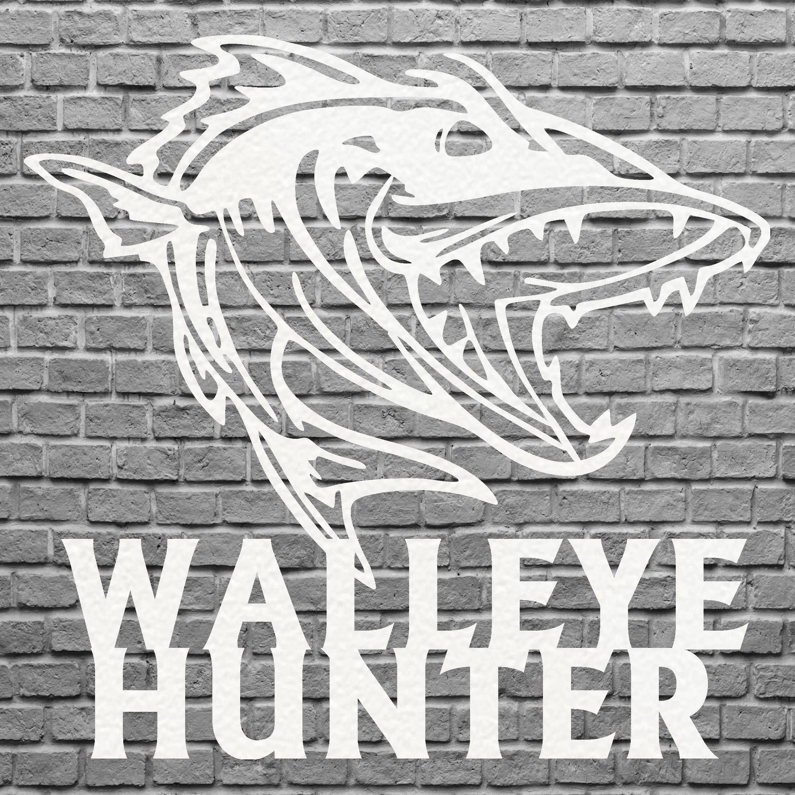 Walleye Fishing Sign, Walleye Hunter Wall Art, Hunting Shark Wall Art ...