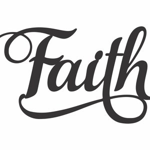 Faith Sign Metal Wall Art, Laser Cut Metal Sign Faith Wall Art, Above ...