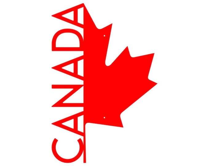 Maple Leaf Canada Sign Wall Art, Metal Leaf Wall Art Home Decor, Nature ...