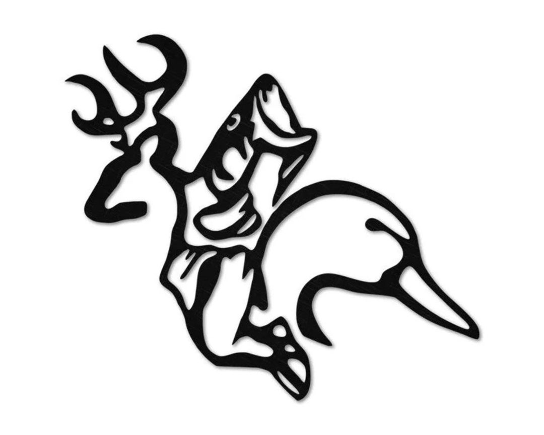 Deer, Fish and Duck Metal Sign, Deer Metal Wall Art, Duck Sign Metal ...