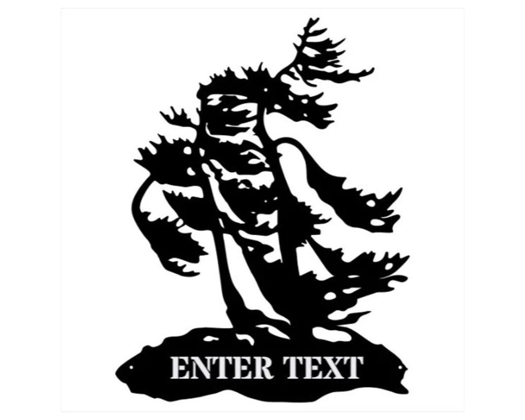 Whispering Pine Trees Metal Sign, Custom Metal Name Sign, Metal Pine ...