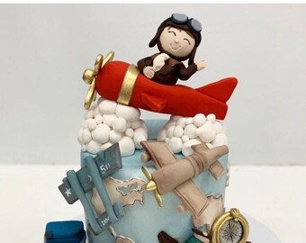 Fondant Airplane Cake Topper - Etsy UK