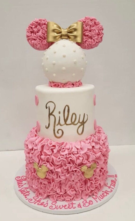 Minnie Mouse Fondant Cake 1st Birthday