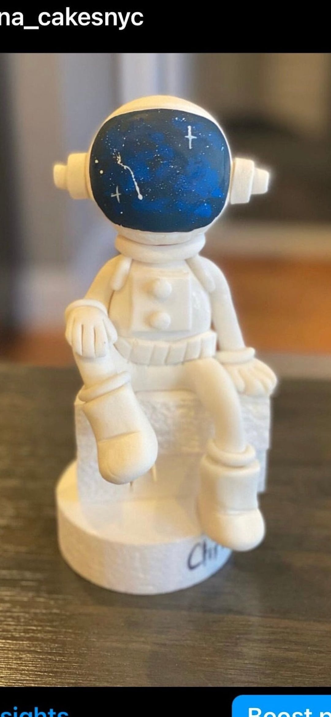 Space Astronaut Cake Topper Fondant Space Cake Topper for Boy - Etsy