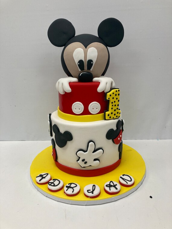 Mickey Mouse Face Sheet Cake
