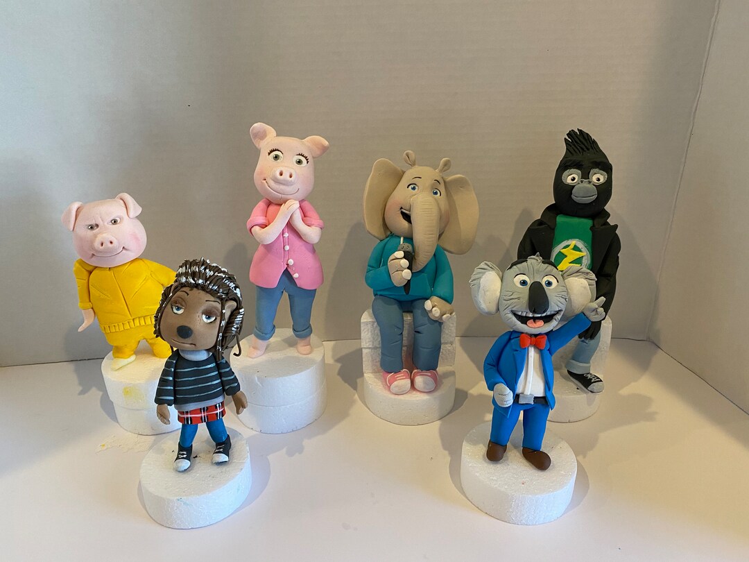 Fondant Sing Characters Fondant Cake Topper Set for Boy - Etsy