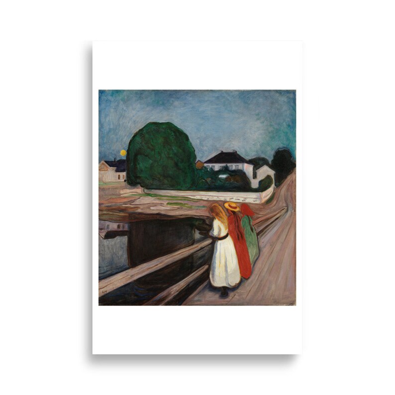 Edvard Munch the Girls on the Bridge - Etsy