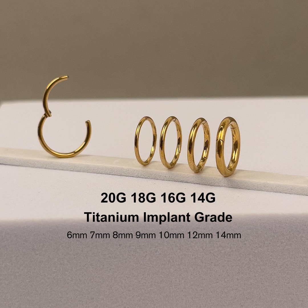 20G 18G 16G 14G Gold Titanium Implant Grade Seamless Hinged Segment ...