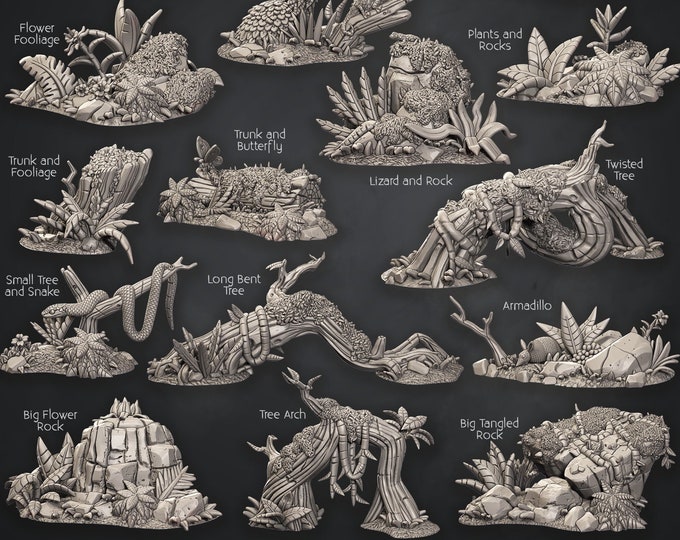 Jungle Core Set Cast N Play Tabletop Terrain - Etsy