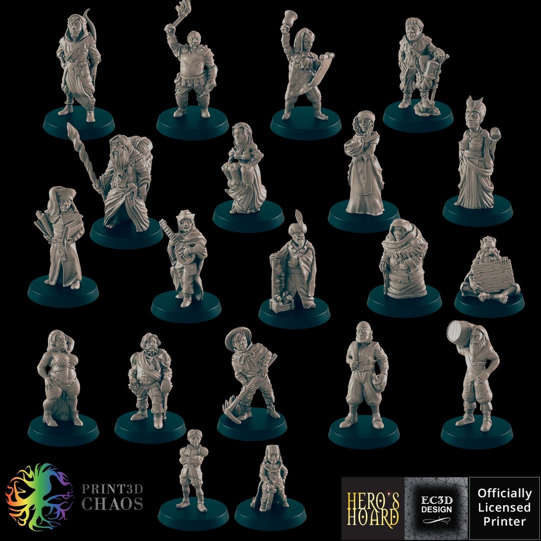 Human Npcs EC3D Designs Tabletop Miniatures - Etsy