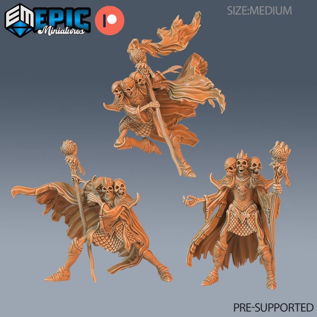 Skeleton Skull King Epic Miniatures Tabletop Miniatures - Etsy