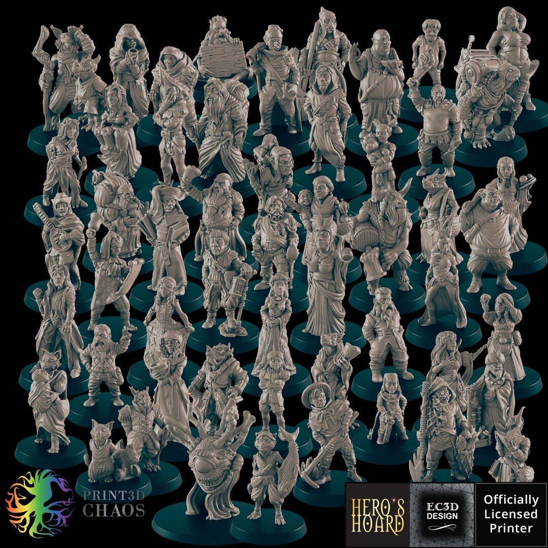 A Townful of Npcs | EC3D Designs | Tabletop Miniatures - Etsy Australia