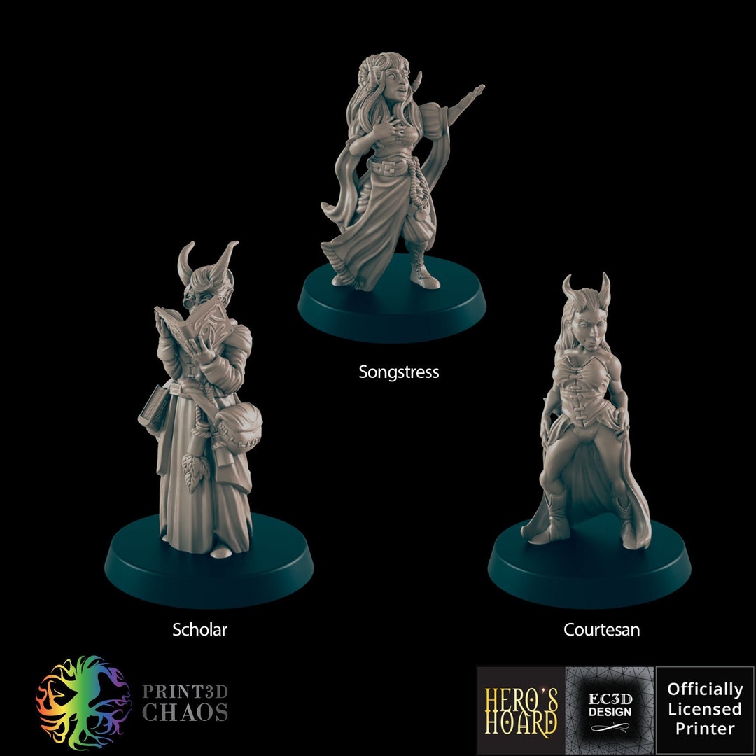 Tiefling Npcs | EP3D Designs | Tabletop Terrain - Etsy