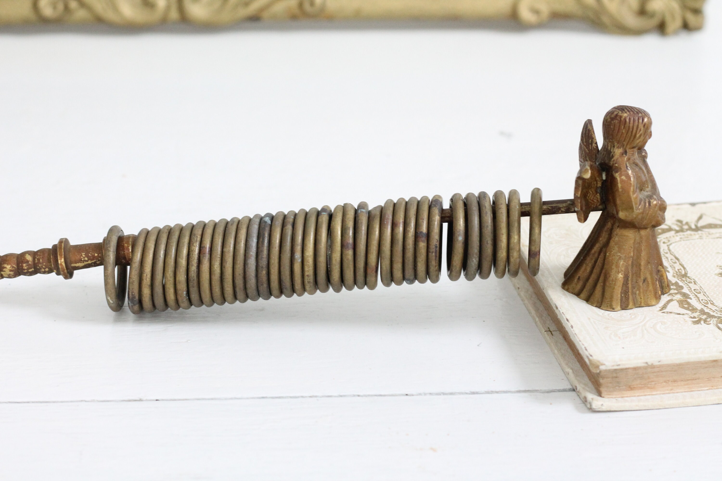 Antique French Metal Café Curtain Rings for Rod ø 2 Cm, Brass Drapery ...