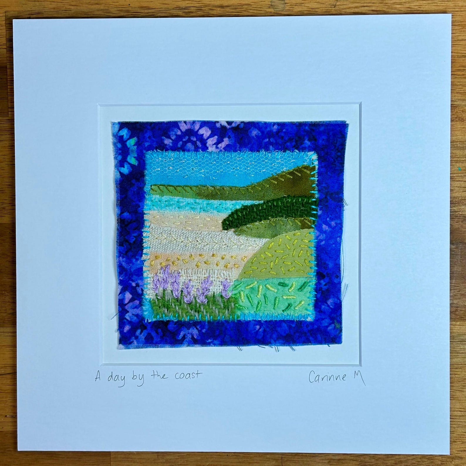 Mini Textile Art - A Day by the Coast - Etsy