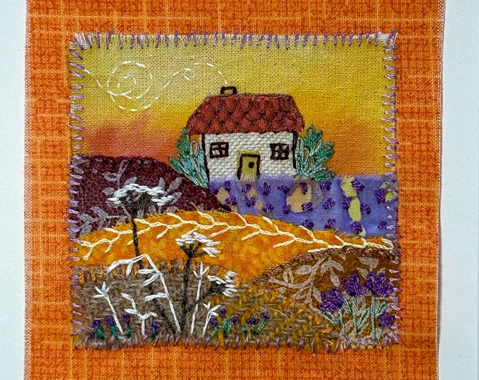 Mini Textile Art - Wildflowers in Autumn - Etsy