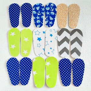 4 INSOLES Pairs for Baby Shoes. EVA Insole for Booties. Colored Insoles ...