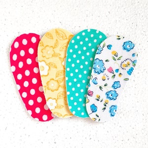 4 INSOLES Pairs for Baby Shoes. EVA Insole for Booties. Colored Insoles ...