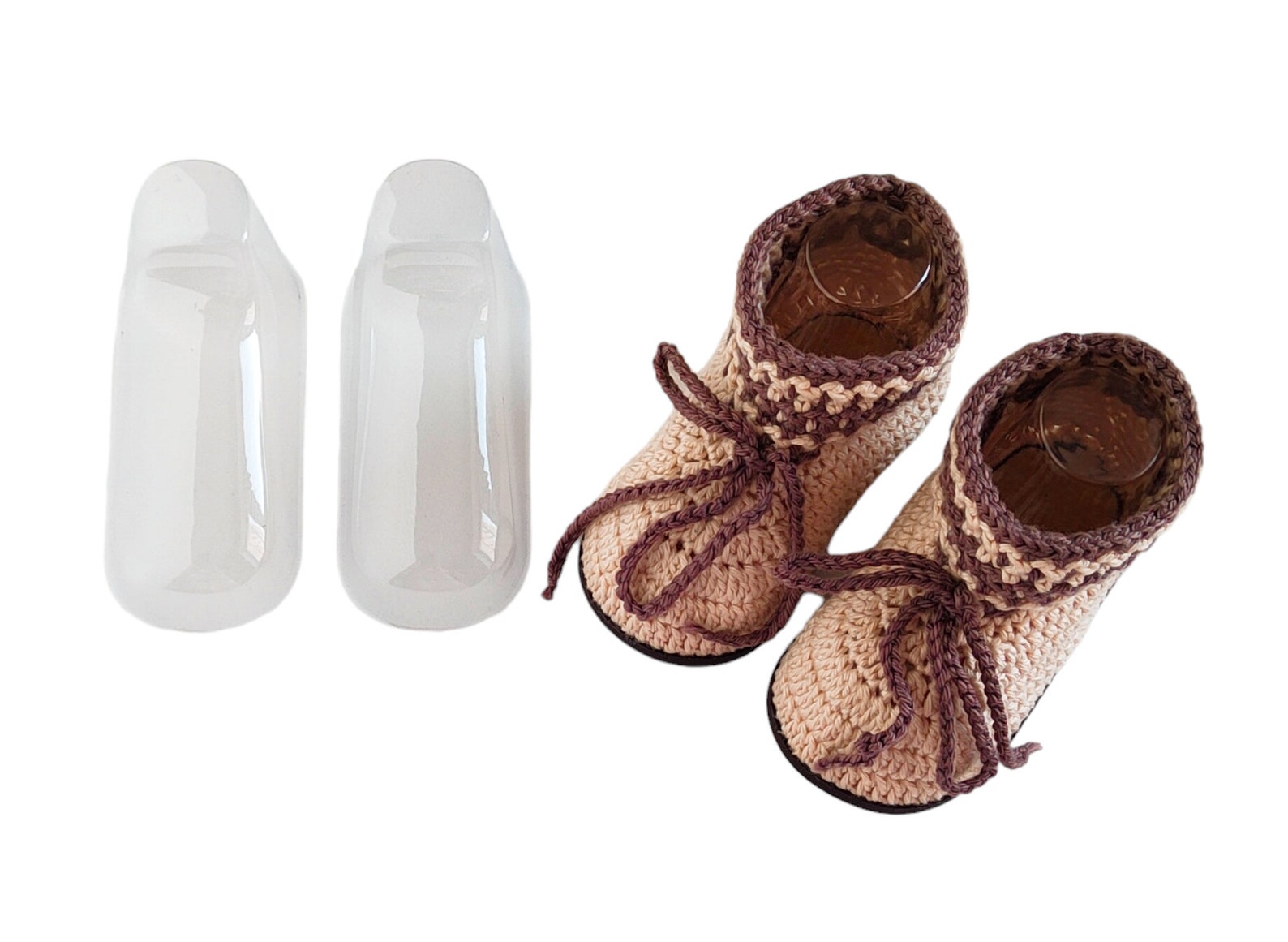 Transparent Mannequins for Displaying Baby Booties and Socks, Plastic ...