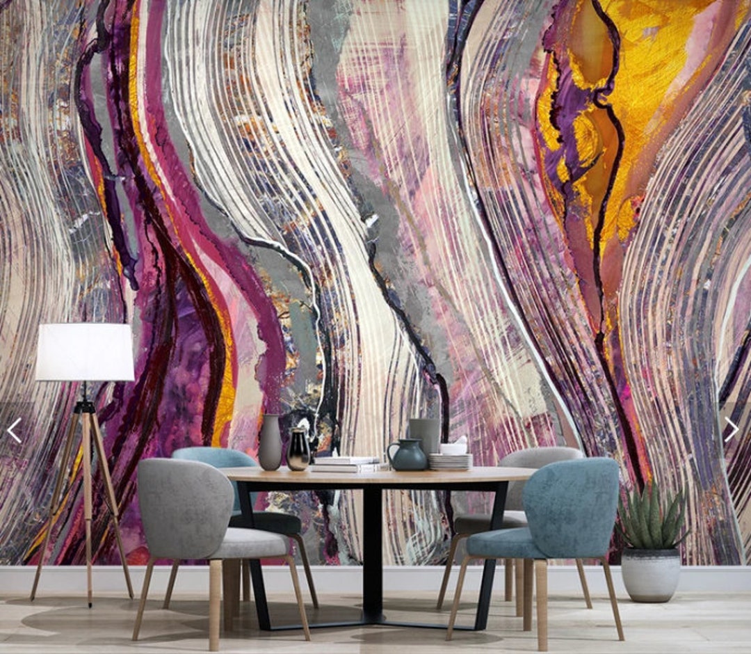 Abstract Peel and Stick Wallpaper: Modern Art Wall Mural - Etsy