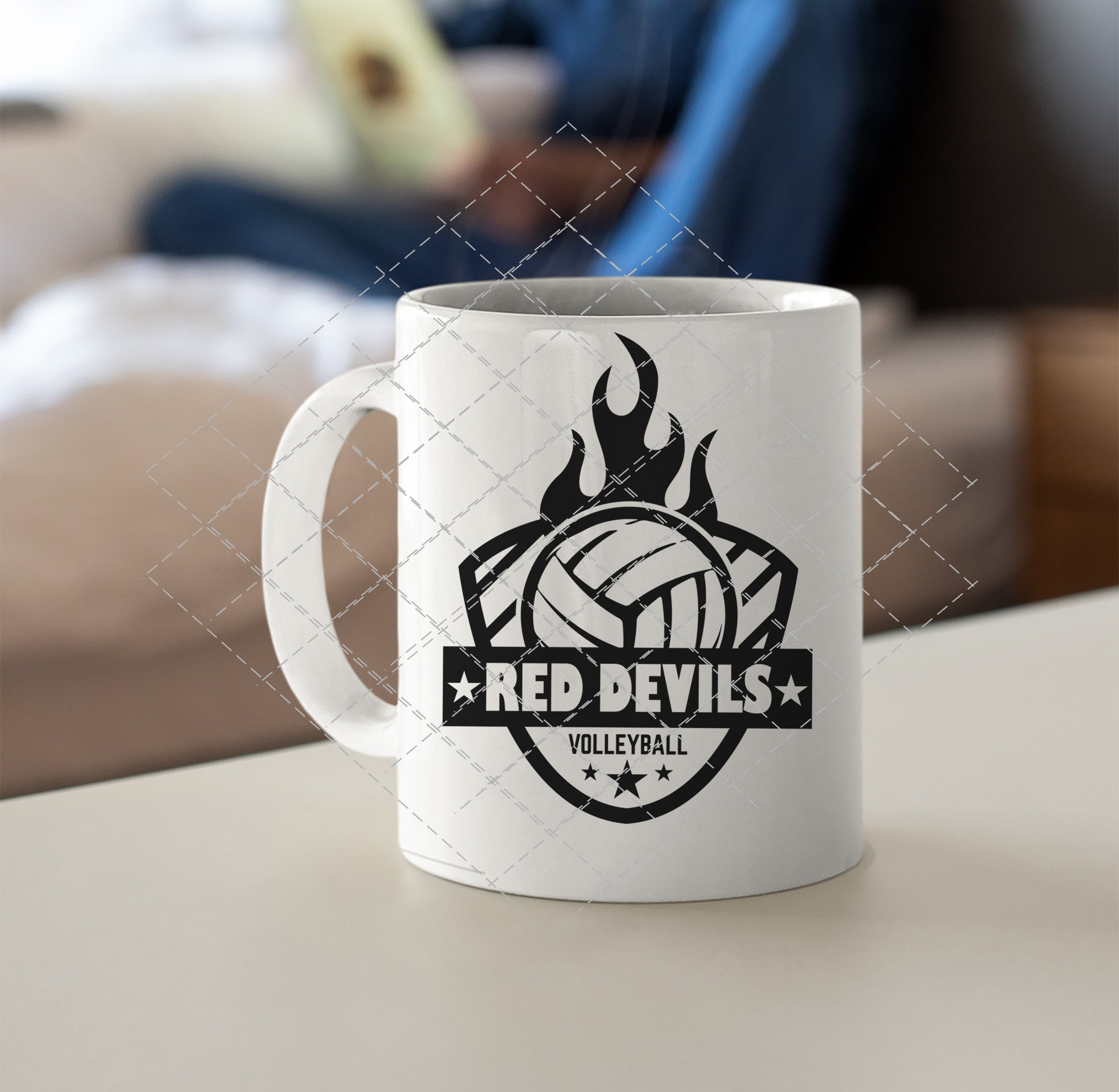 Red Devils Volleyball Svg - Etsy
