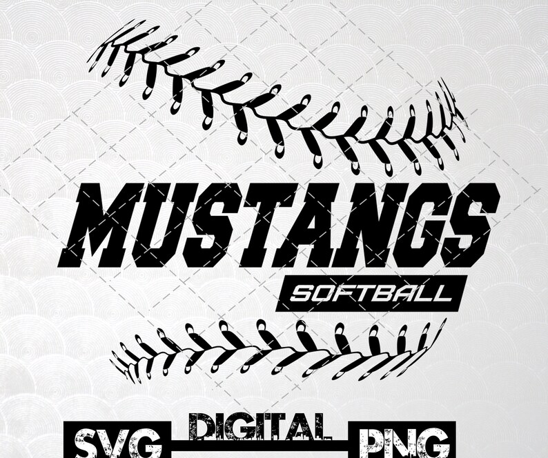 Mustangs Softball Svg - Etsy