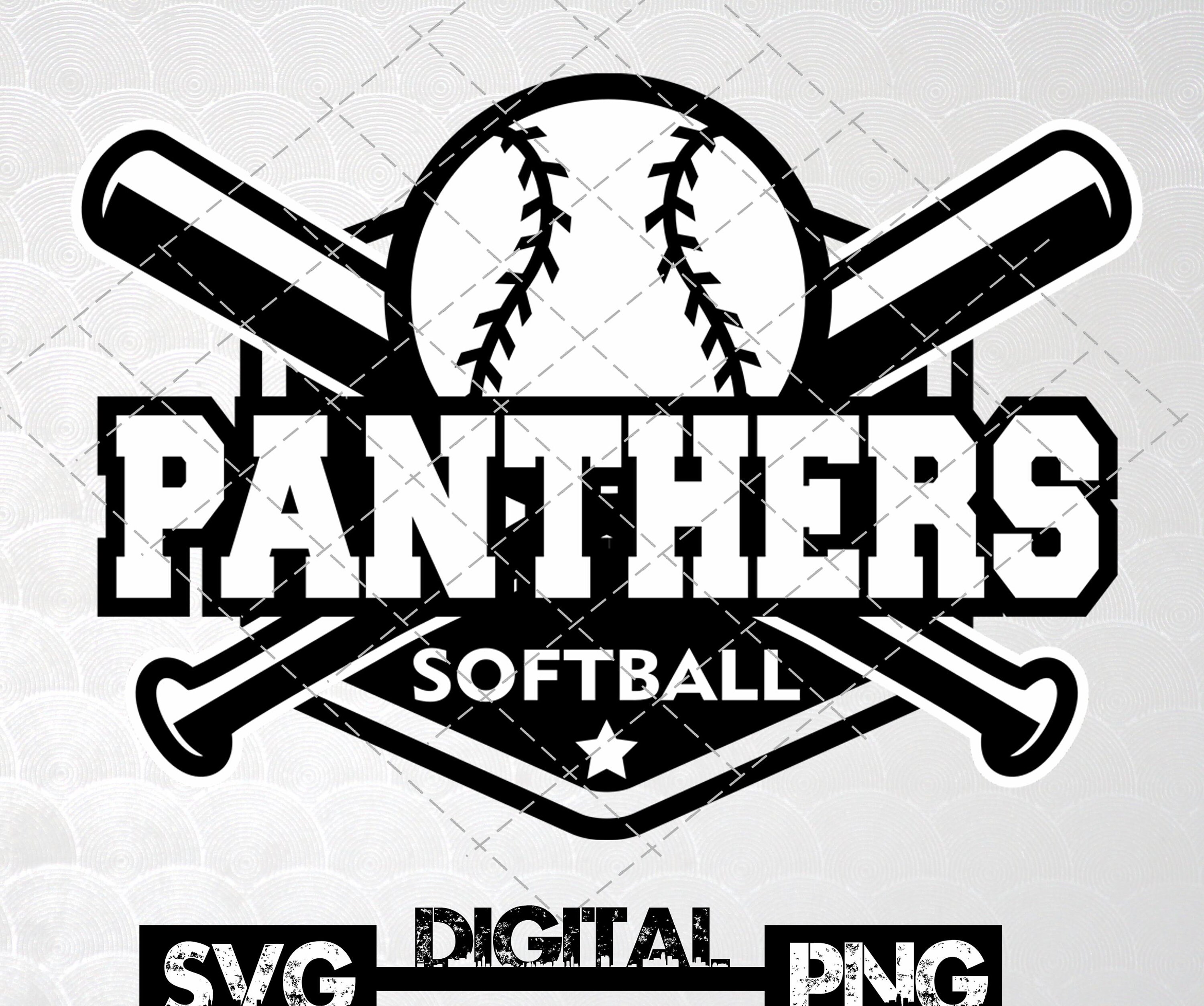 Panthers Softball Svg - Etsy