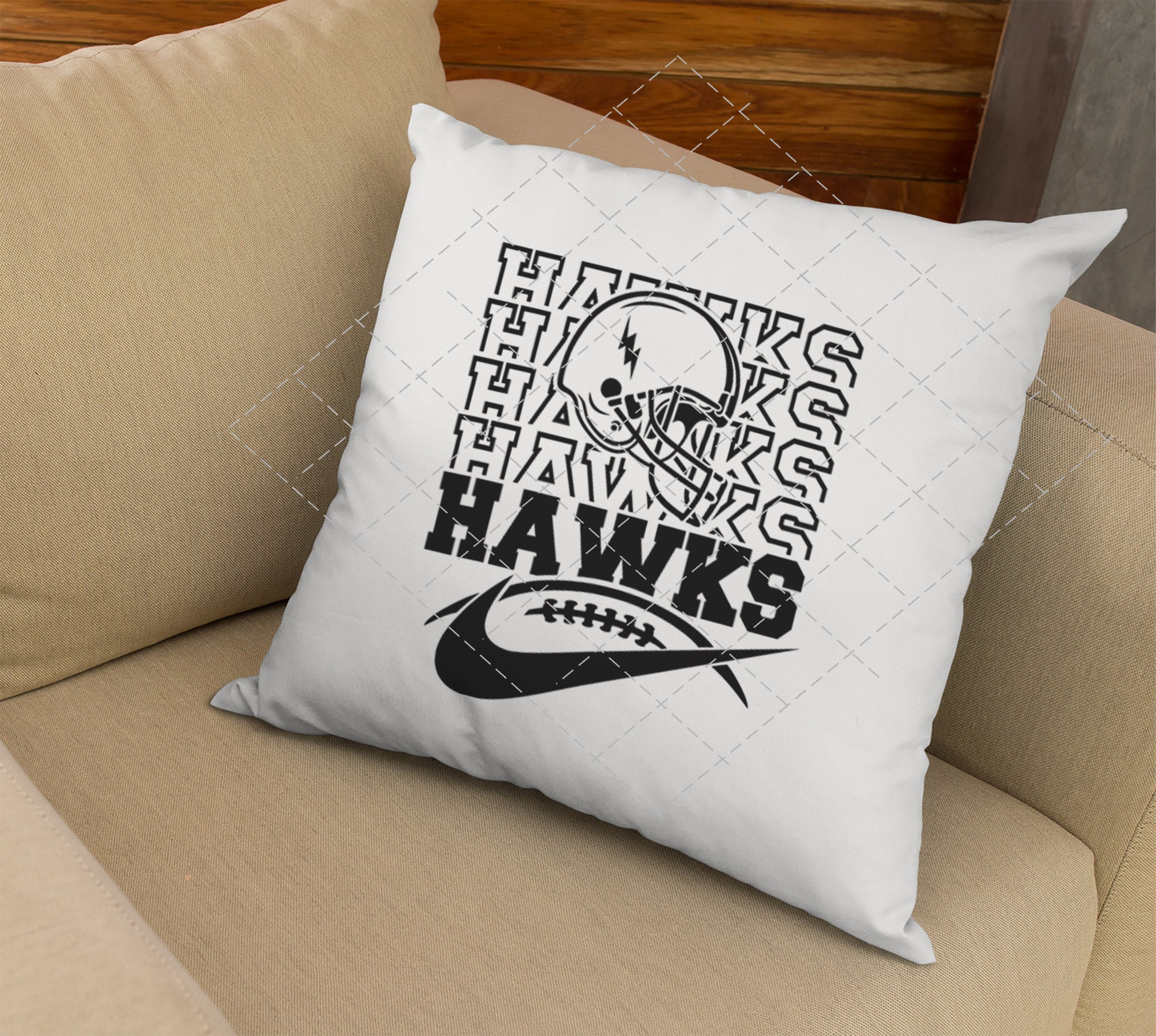 Hawks Football Svg - Etsy