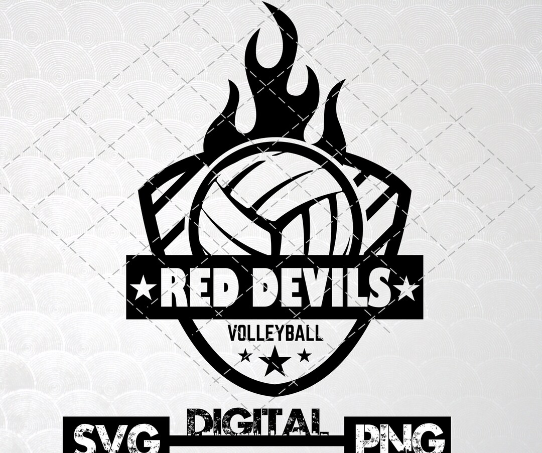 Red Devils Volleyball Svg - Etsy